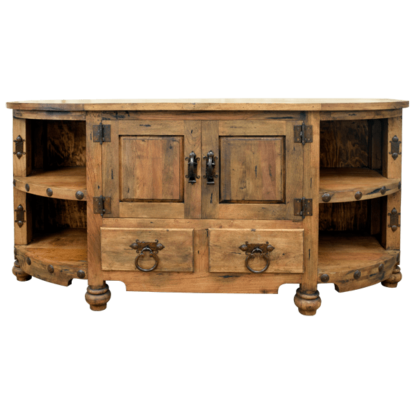 Rustic handcrafted wooden credenza - 45CRED09 - Western Décor, Western ...